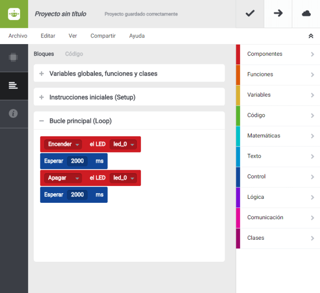 BitBloq: Programar Arduino de forma visual - Lab Fawno - Codificando